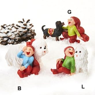 Bramming nisse med sort gravhund. Pobra nisser til nisselandskaber ...